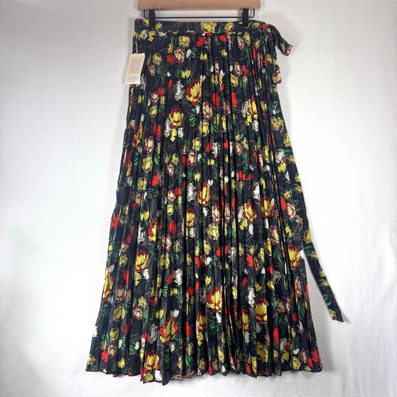 LuLaRoe | Skirts | Lularoe Deanne Skirt Floral Print Maxi Pleated Wrap ...